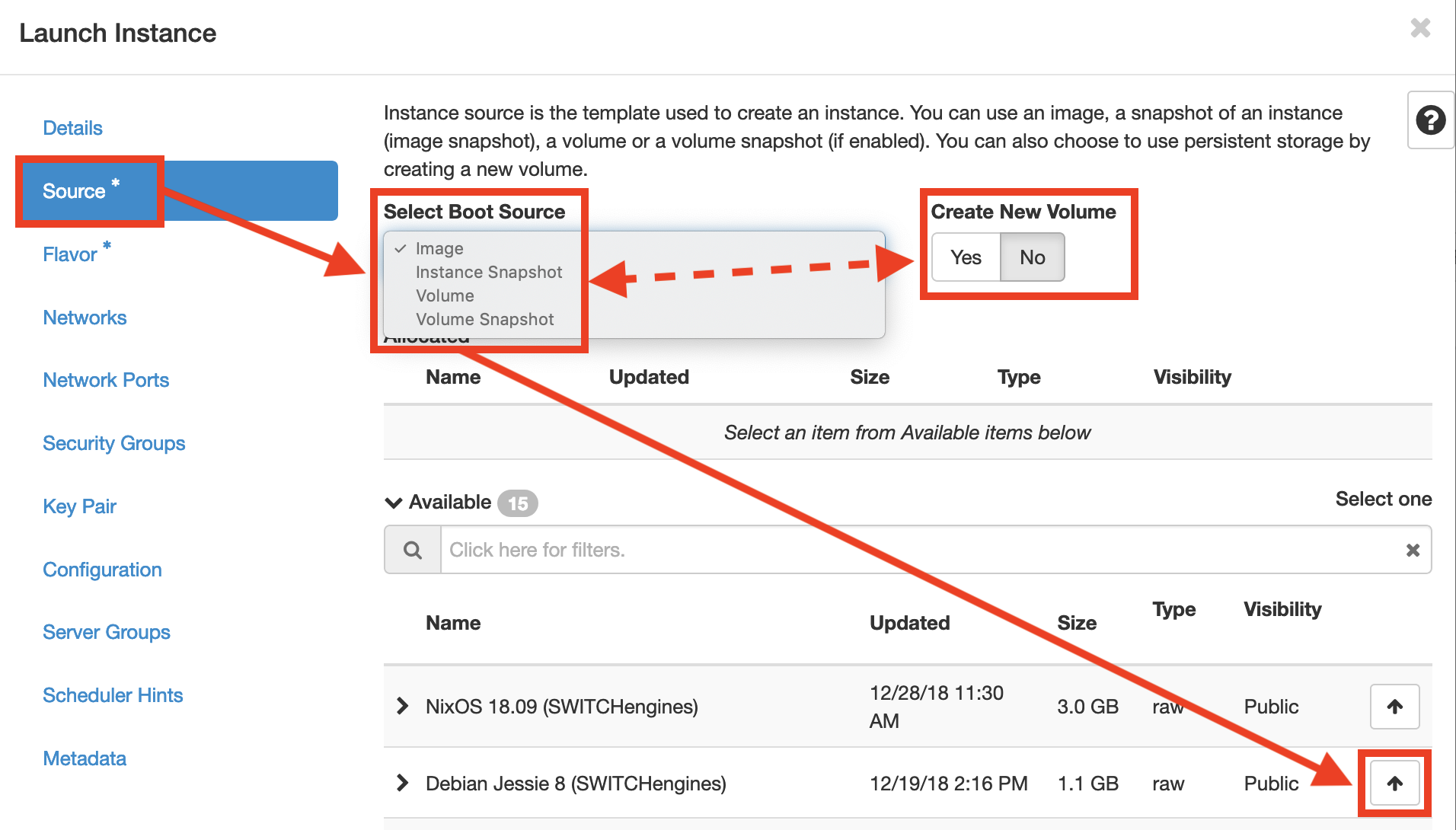 Start Virtual Machines - Documentation - SWITCHengines - SWITCH Help